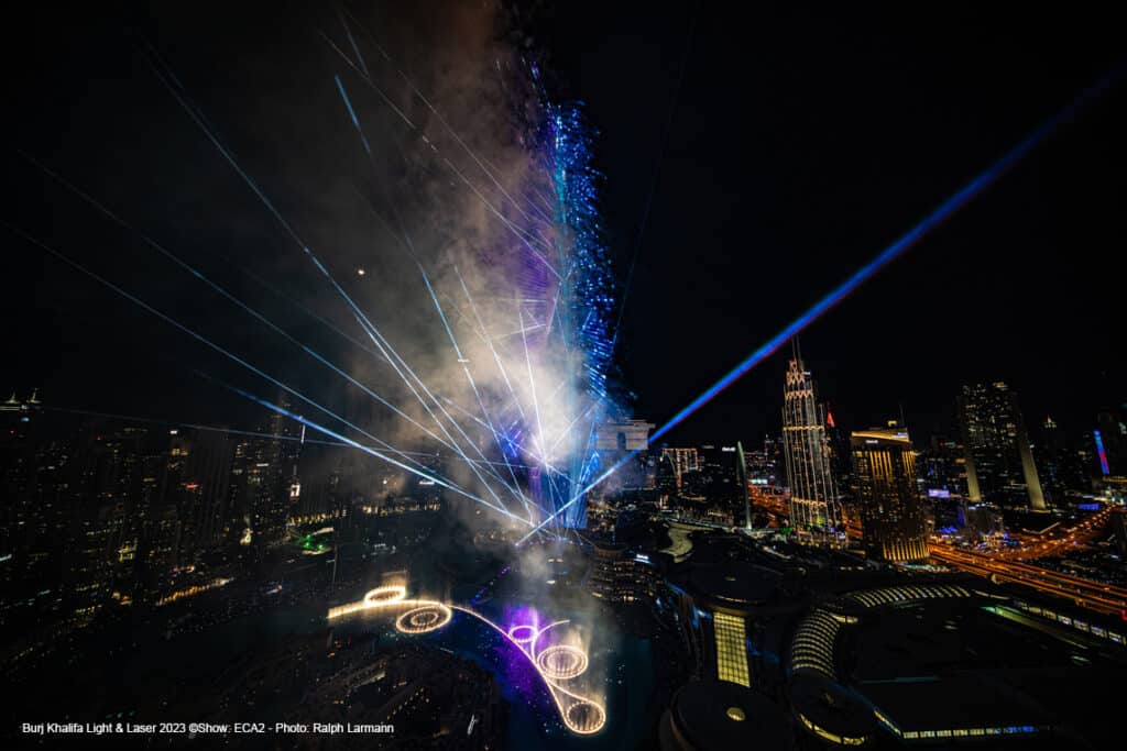 BURJ KHALIFA NYE23 LIGHT LASER SHOW - ECA2
