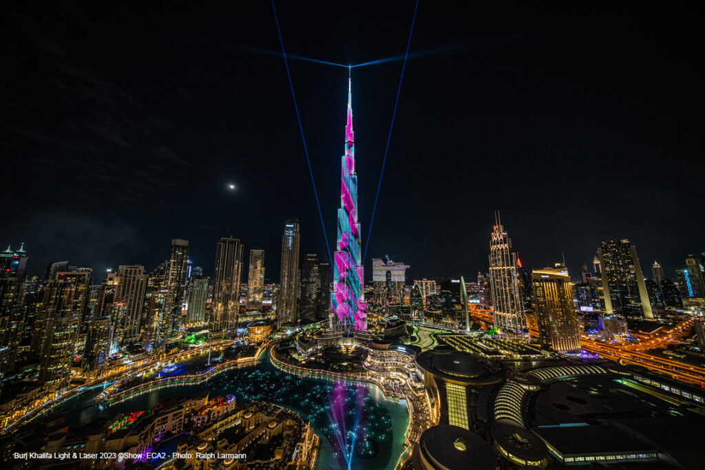 BURJ KHALIFA NYE23 LIGHT LASER SHOW - ECA2